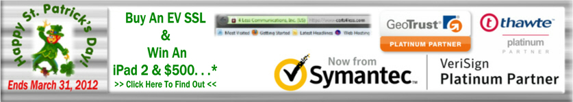 Certs 4 Less St Patrick's Day EV SSL Certificate Promotion